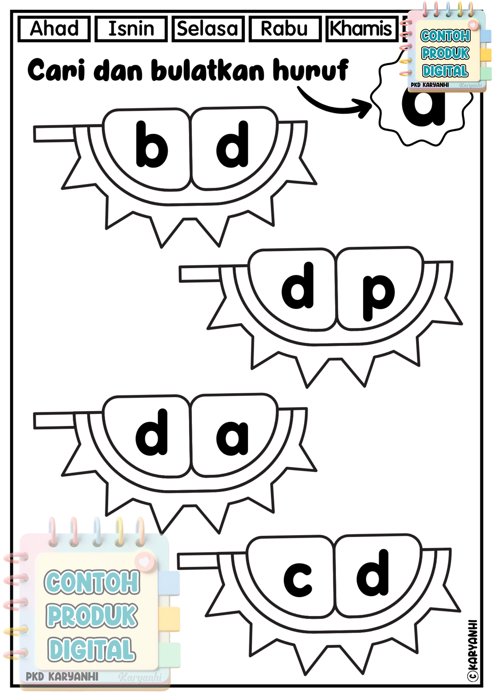 Buku Latihan Jom Kenal Huruf A-Z – KaryaNHI