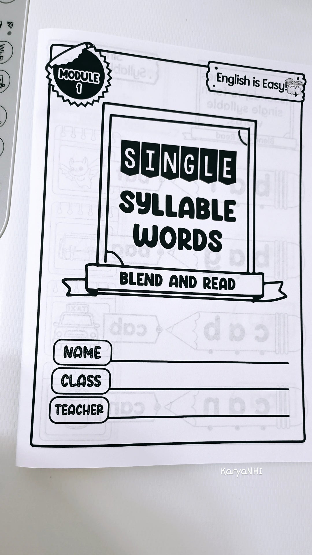 Single Syllable Words (Module 1) – KaryaNHI