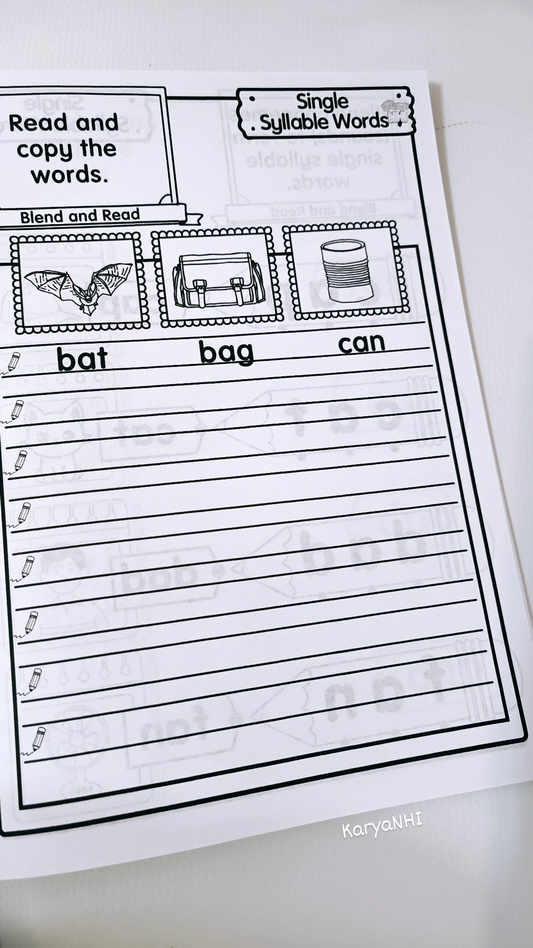 Single Syllable Words (Module 1) – KaryaNHI